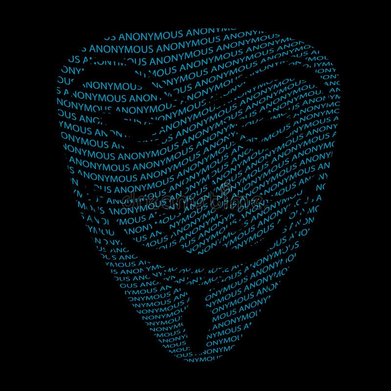 Anonymous mask typography editorial photography. Illustration of gray ...