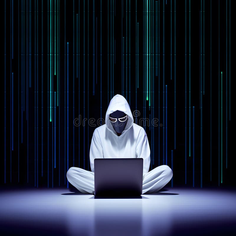 Modernized Hacker with Hoodie. Concept of Dark Web, Cybercrime ...