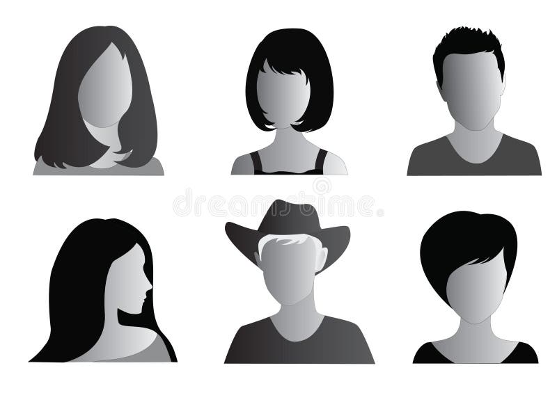 Unknown Man Blank Empty Anonymous Face Stock Illustration ...