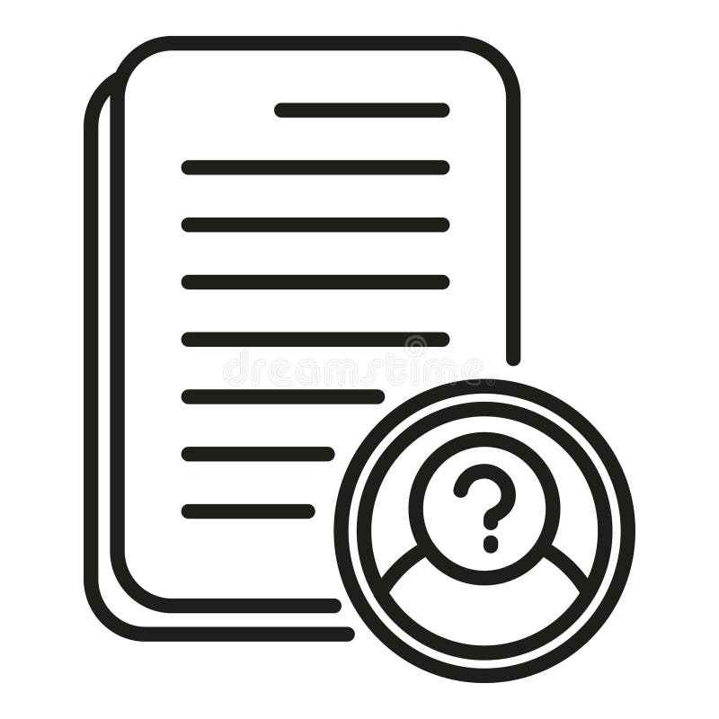 Anonymous Paper Document Icon Outline Vector. Mark Person User Stock ...