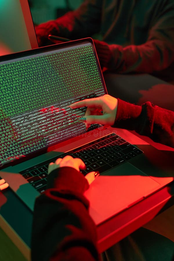 Anonymous People Using Computer And Programming To Break Code Cyber Security Threat Internet