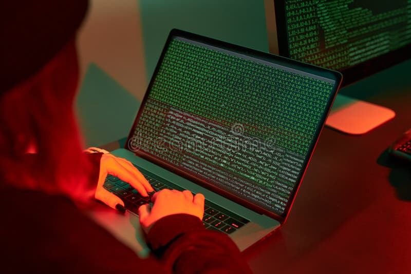 Anonymous People Using Computer And Programming To Break Code Cyber 5590