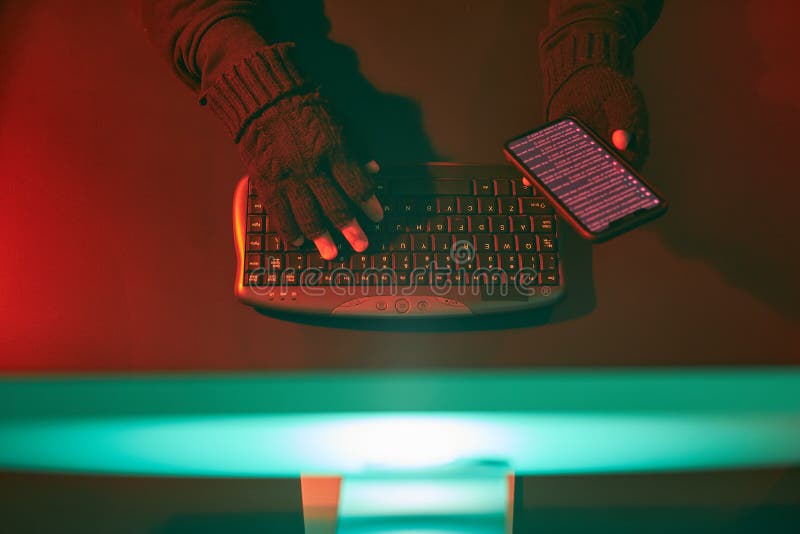 Anonymous People Using Computer And Programming To Break Code Cyber Security Threat Internet