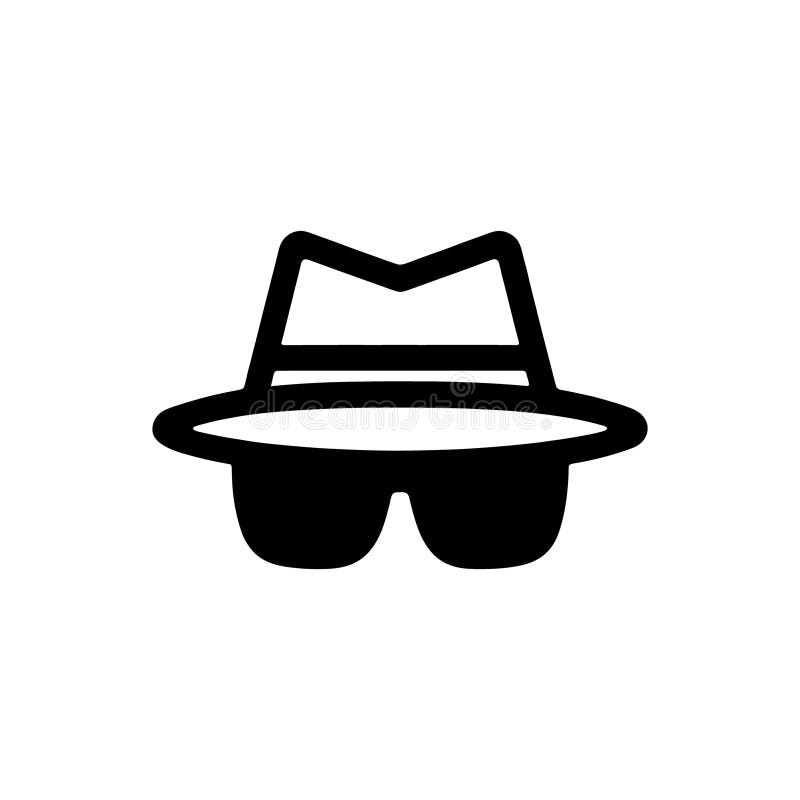 Anonymous Person Line Icon Isolated Stock Vector - Illustration of ...