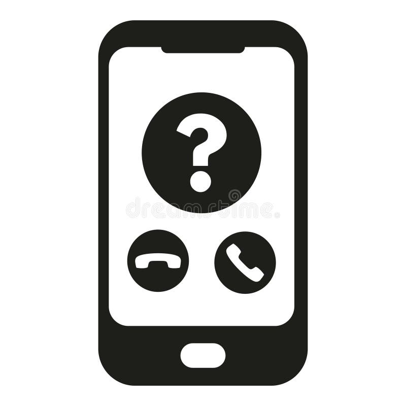 Anonymous Phone Call Icon Simple Vector. Face Mark User Stock Vector ...