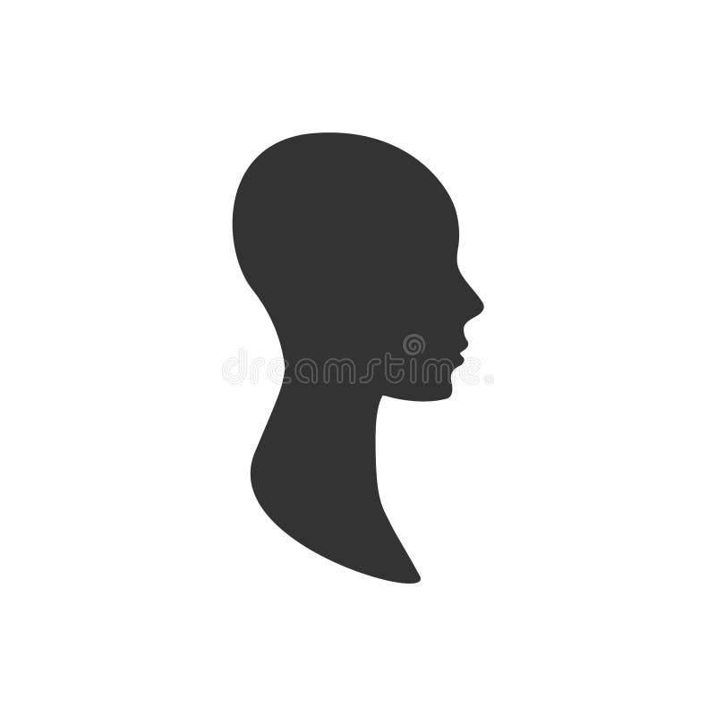 Anonymous Profile Avatar of a Side View Female Face. Stock Vector ...
