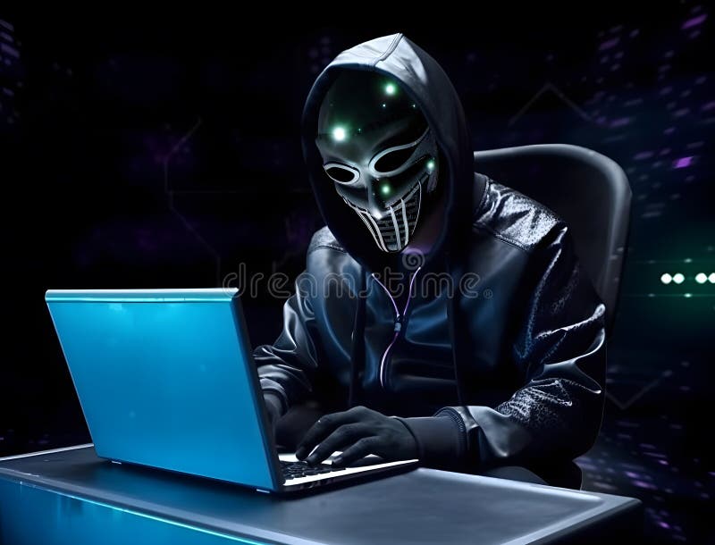 Anonymous Robot Hacker. Concept of Hacking Cybersecurity, Cybercrime ...