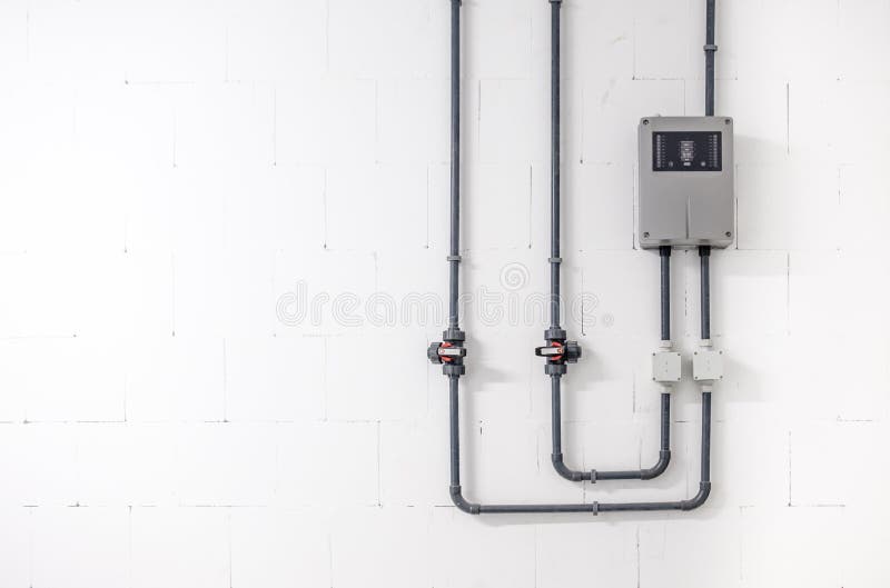 Anonymous Smoke Aspiration System on Wall Stock Image - Image of fire ...
