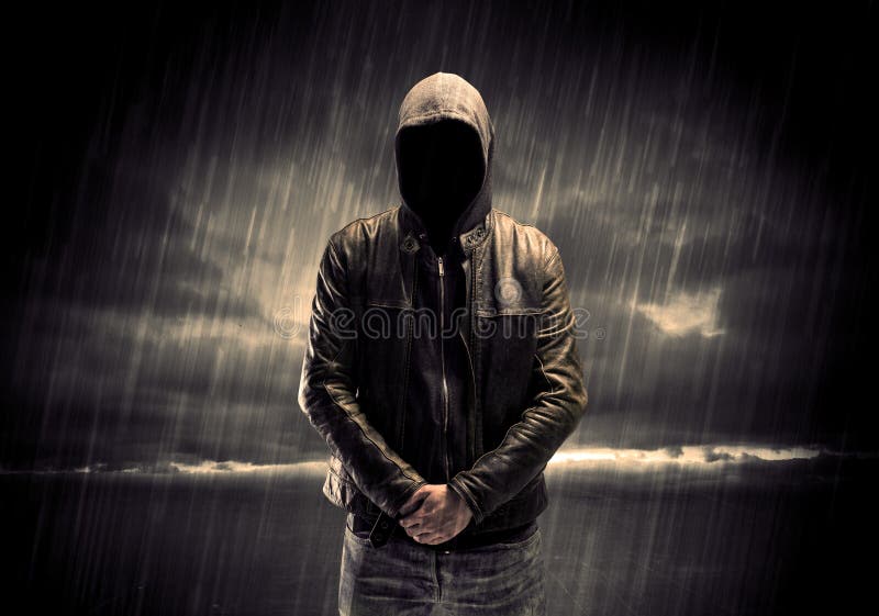 Anonymous Terrorist in Hoodie at Night Stock Photo - Image of evil ...