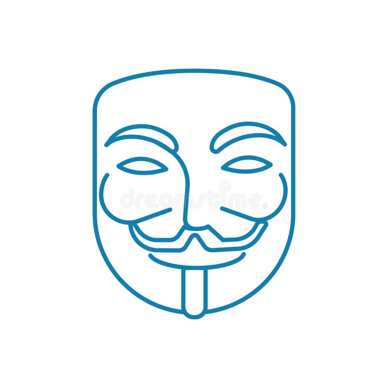 Anonymous User Linear Icon Concept. Anonymous User Line Vector Sign ...