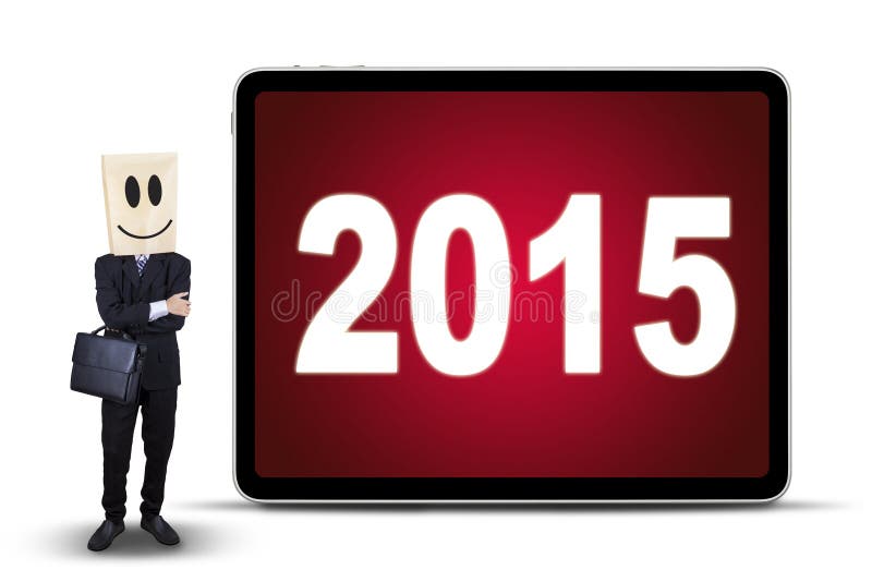 Anonymous Worker with Numbers 2015 Stock Photo - Image of carton ...