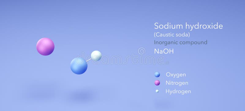 Anorganische Moleculaire Structuren Van Natriumhydroxide 3d Model ...