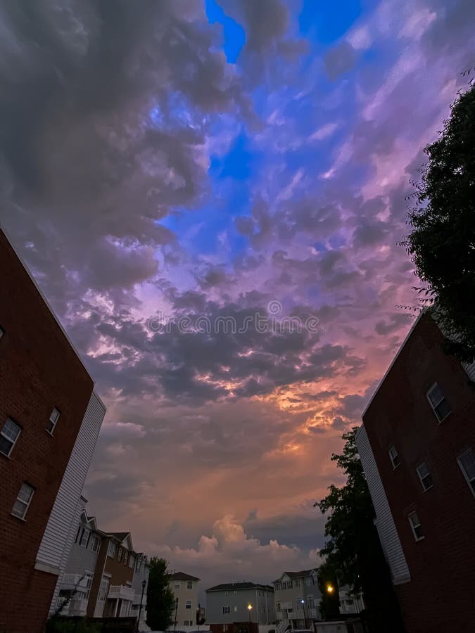 Another Beautiful Partly Cloudy Evening Sky. Stock Photo - Image of ...