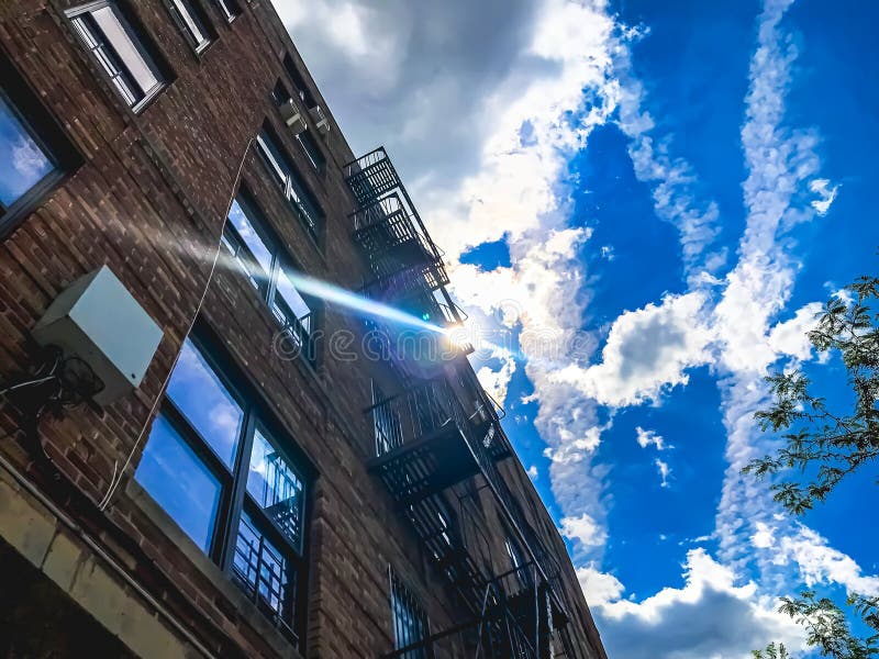 Another Beautiful Sunny Day in the Bronx Stock Photo - Image of clouds ...