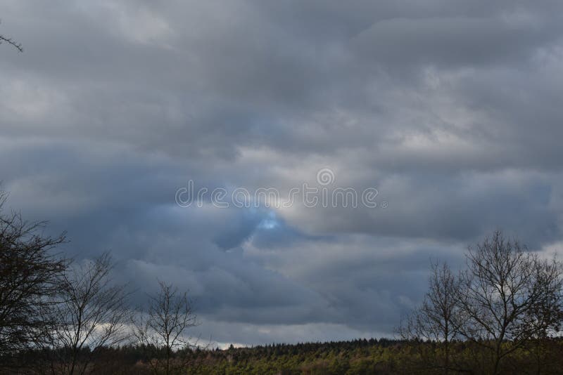 Cloudy Winter Sky Over Holland Stock Photo - Image of clouds, winter ...