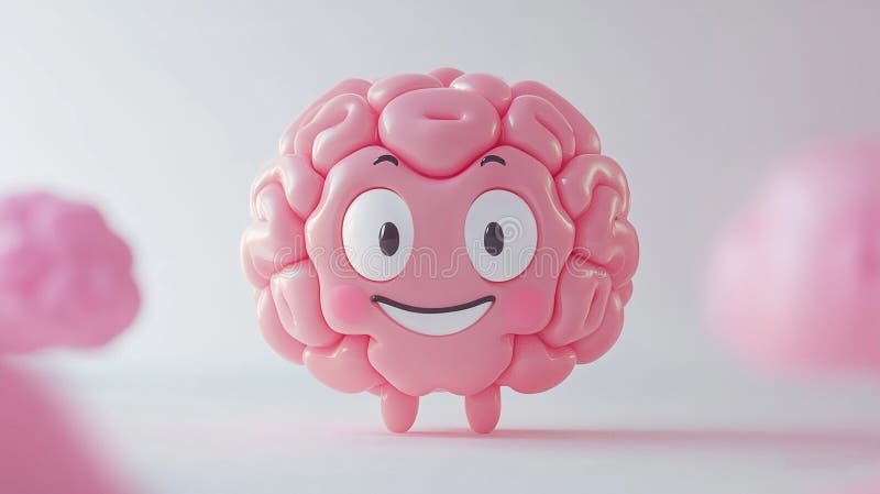 Another Cute Brain with Small Eyes and a Pleasant Expression, Simple ...