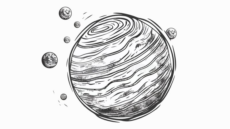 Another Hand-drawn Outline of the Solar System Planets, Using a ...