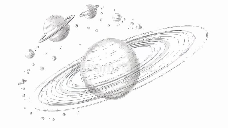 Another Hand-drawn Outline of the Solar System Planets, Using a ...