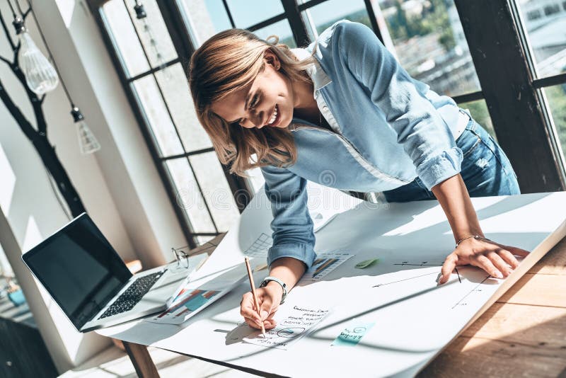 Another Project. Group of Young Confident Business People Working ...