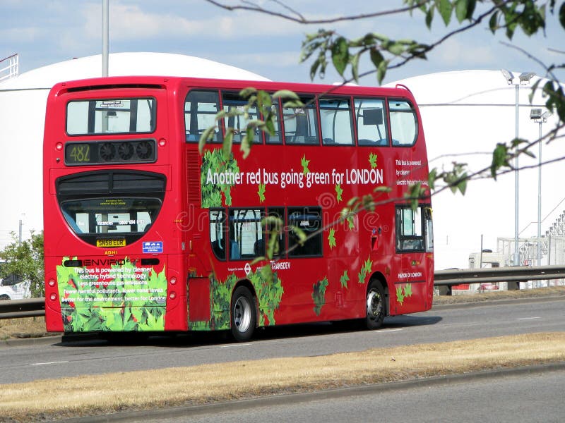 Another Red Bus Going Green for London Editorial Image - Image of ...