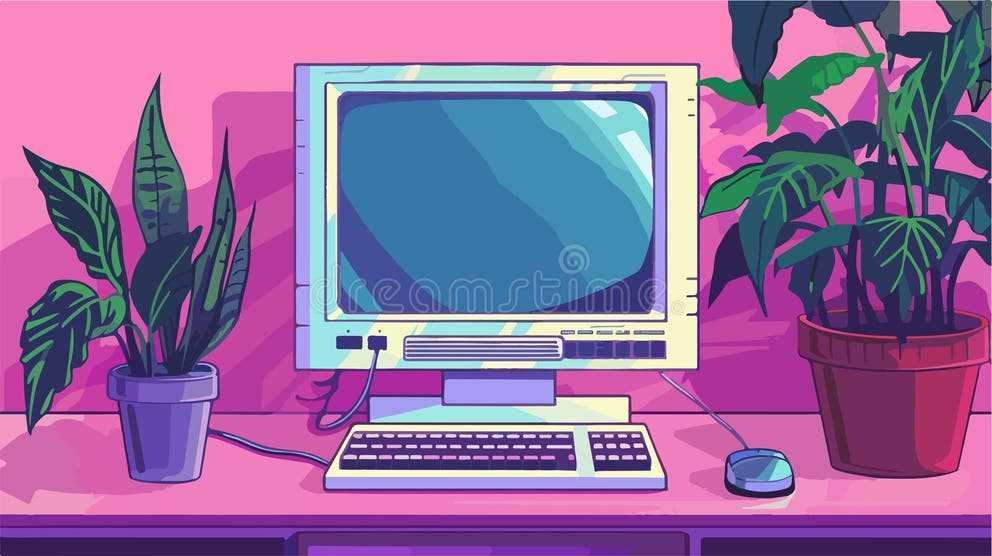 Another Retro Software Paint Window Interface, Capturing the Nostalgic ...