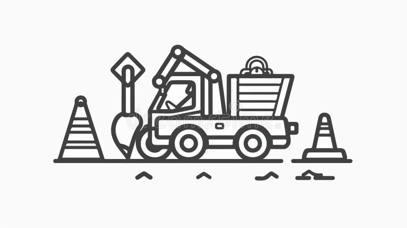 Road Construction Icon for Construction Projects in Urban Areas Stock ...