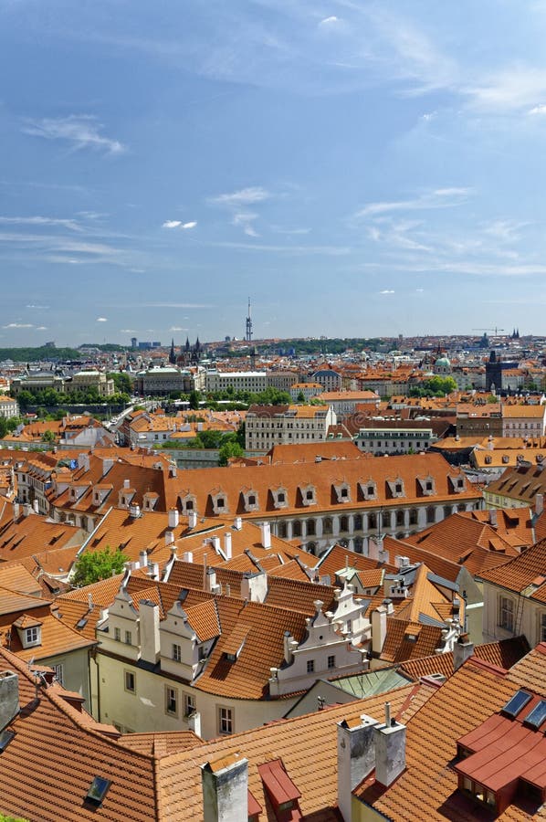 Another Same Shot of Red Roof Buildings Stock Image - Image of green ...