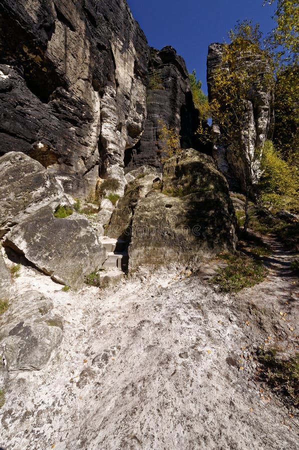 Another Shot of the Rock with Blue Sky Stock Photo - Image of park ...