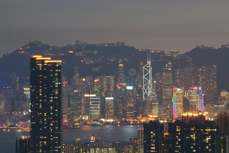 Another Side of HK Night View 1 Stock Image - Image of night, city ...