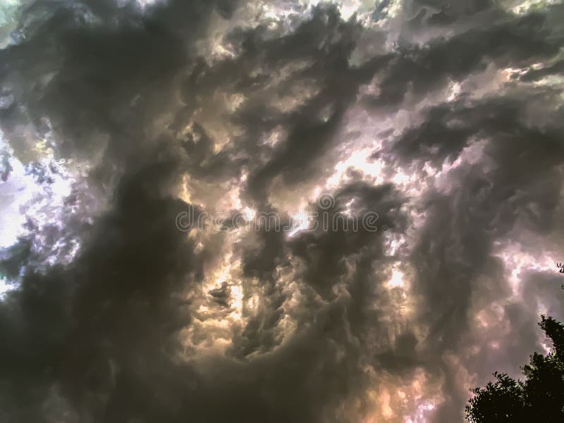 Another Splendid Cloud Texture in a Morning or Evening Sky. Stock Image ...
