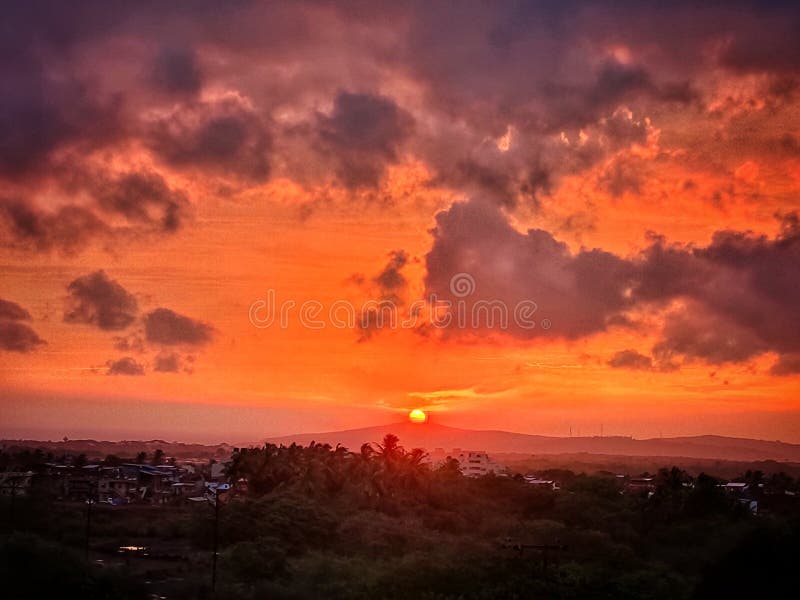 After Nisrag Cyclone... 2020 Stock Photo - Image of afterglow ...