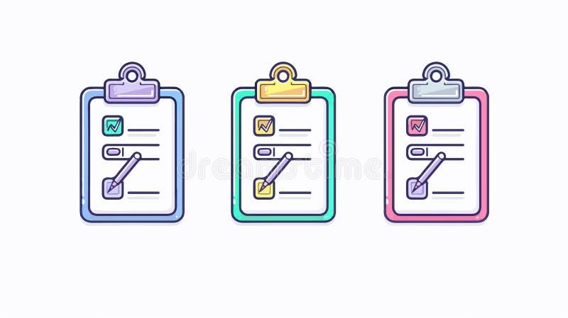 Professional Clipboard Checklist Icon for Assessments Stock Vector ...
