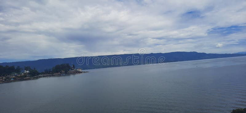 Another View Lake Toba Parapat Stock Image - Image of shore, view ...