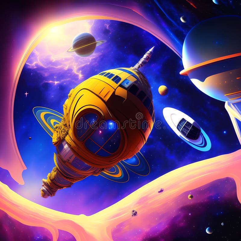 Another World Dimension, Generative AI Illustration Stock Illustration ...