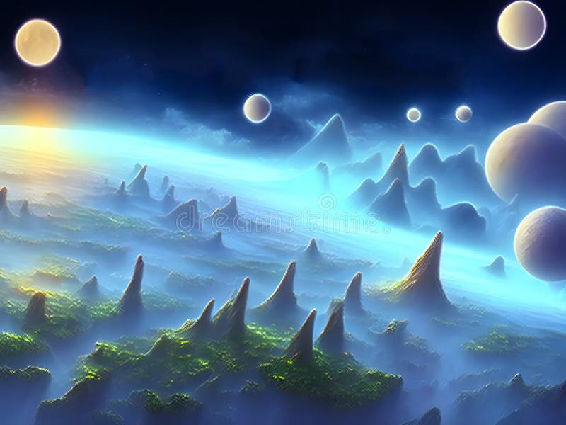 Another World Dimension, Generative AI Illustration Stock Image - Image ...