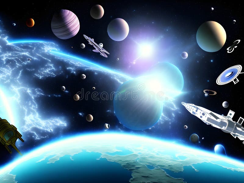 Another World Dimension, Generative AI Illustration Stock Illustration ...