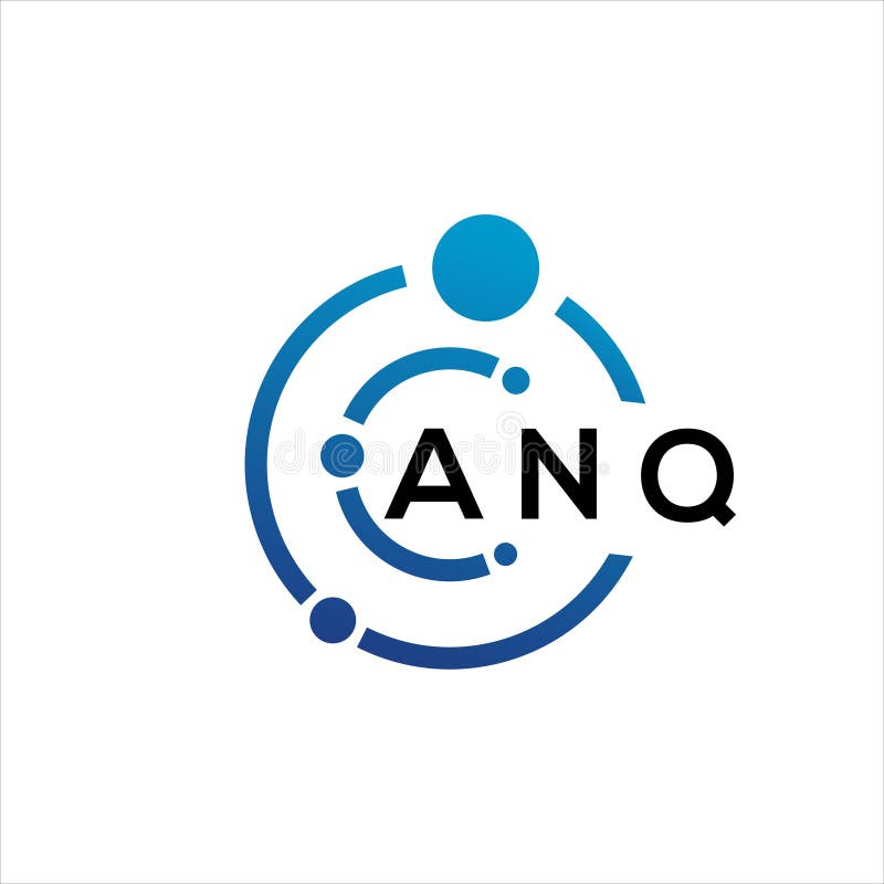 ANQ Letter Logo Design on Black Background. ANQ Creative Initials ...