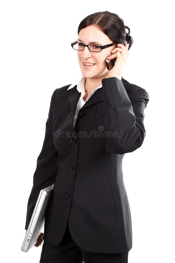 Anrufen Des Weiblichen Managers Stockbild - Bild von kommunikation ...