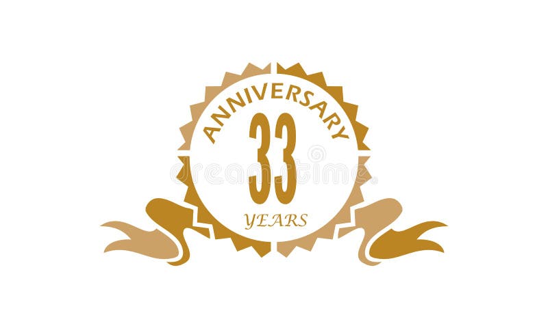 33 Ans D'anniversaire De Ruban Illustration de Vecteur - Illustration ...