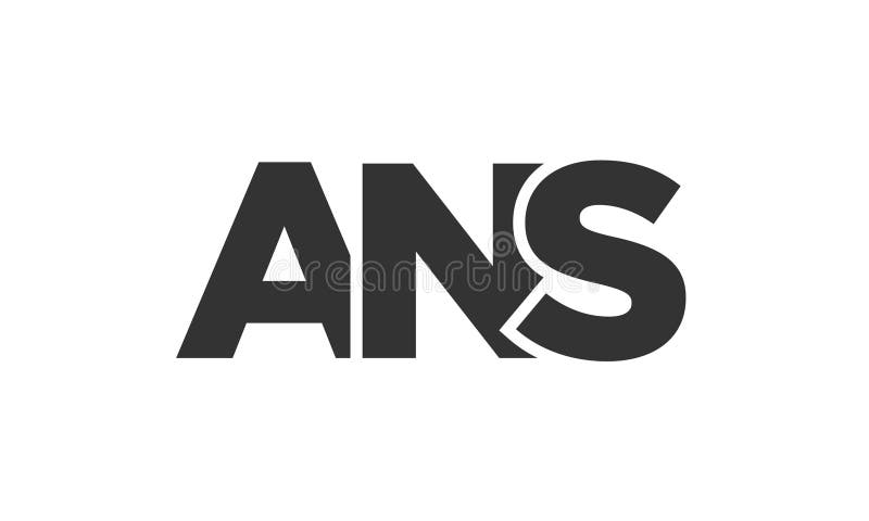 ANS Logo Design Template with Strong and Modern Bold Text. Initial ...