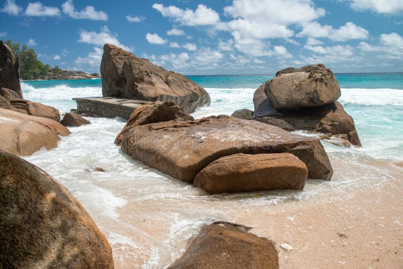Anse Intendance in Mahe - Seychelles Stock Photo - Image of natural ...