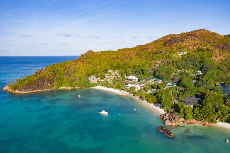 Anse Volbert stock image. Image of beach, idyllic, coast - 256301725