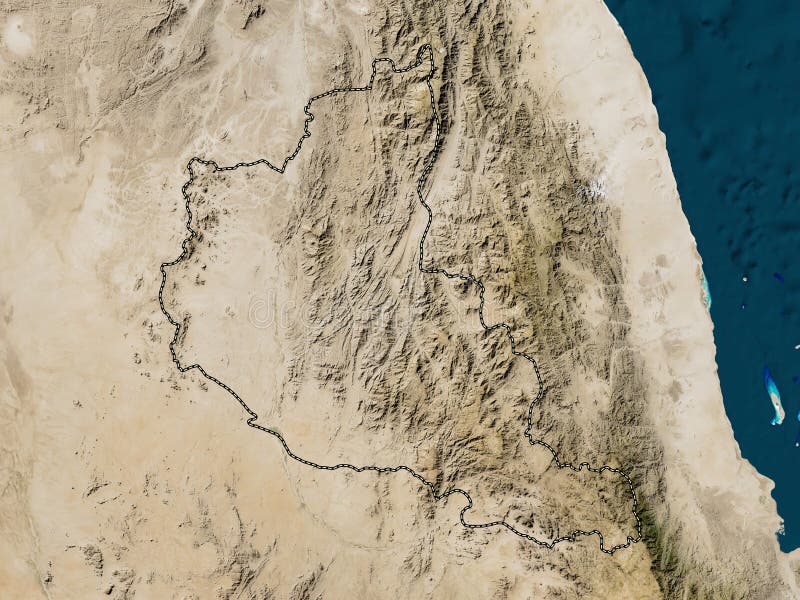 Anseba, Eritrea. Low-res Satellite. No Legend Stock Illustration ...