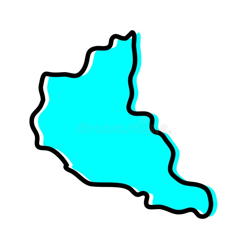 Eritrea Region Map Colorful With White Outline Stock Vector Illustration Of Erit Info 92605266