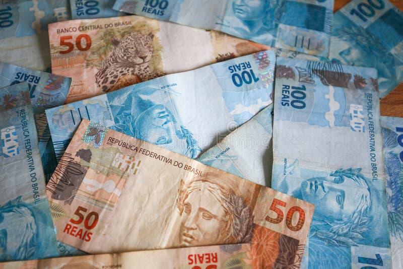 Ansicht Der Brasilien-Geld Reais Stockbild - Bild von geld, amerika ...