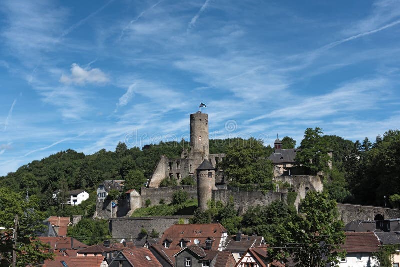Ansicht Der Schlossruine Eppstein in Hessen, Deutschland Stockbild ...