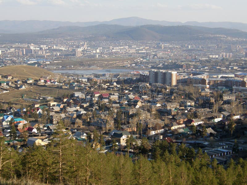 Ansicht Der Stadt Von Ulan-Ude Stockfoto - Bild von berge, architektur ...