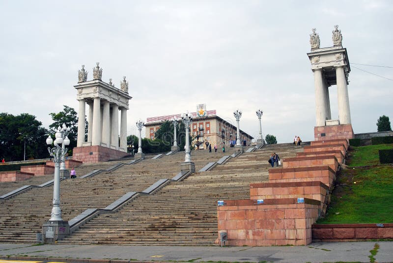 Ansicht Der Treppe in Wolgograd Redaktionelles Foto - Bild von sowjet ...