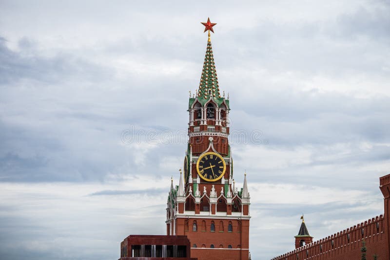 Ansicht Des Moskaus Der Kreml, Roter Platz Stockfoto - Bild von ...