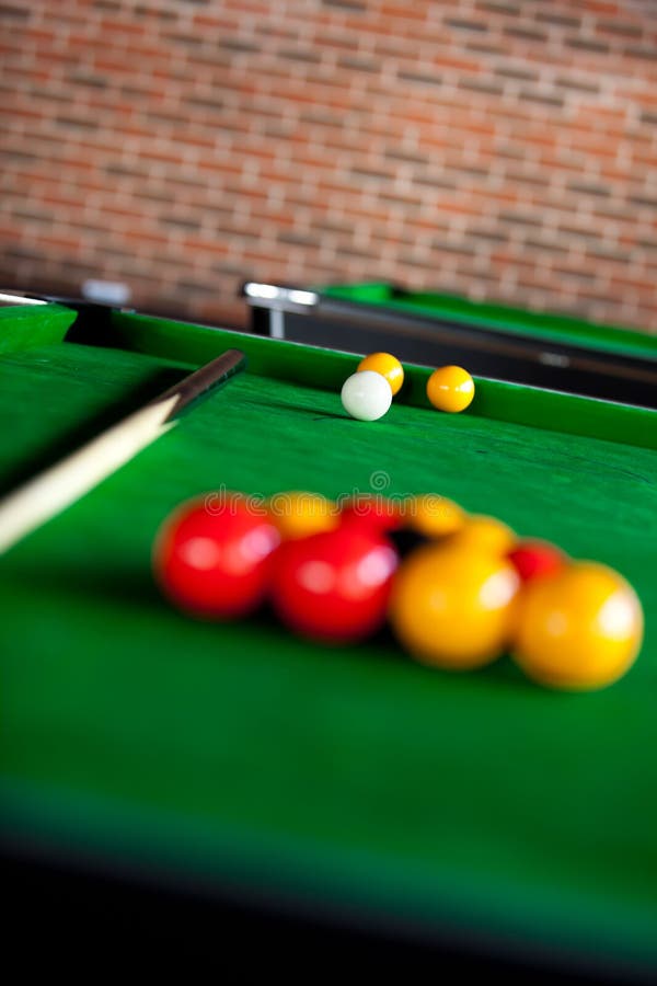 Ansicht Einer Billiardtabelle Stockbild - Bild von grün ...